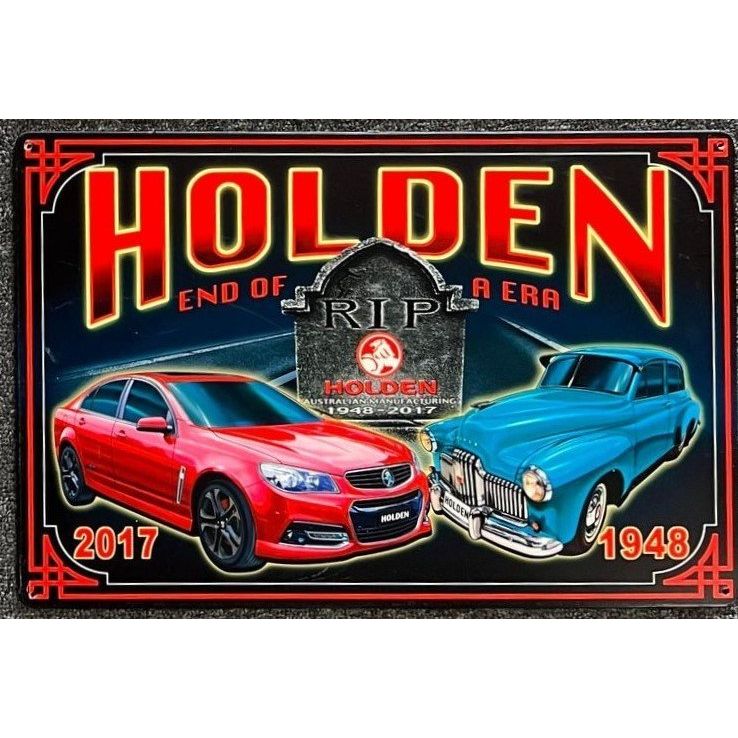 RETRO TIN SIGN HOLDEN RIP 1968 - 2017 – Aikenheads Skateboards Maple Road