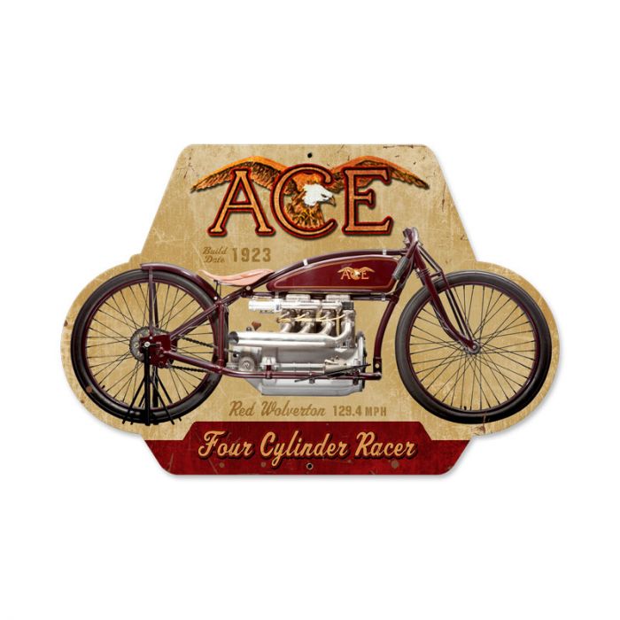 Ace Custom Metal retro tin sign – Aikenheads Skateboards Maple Road