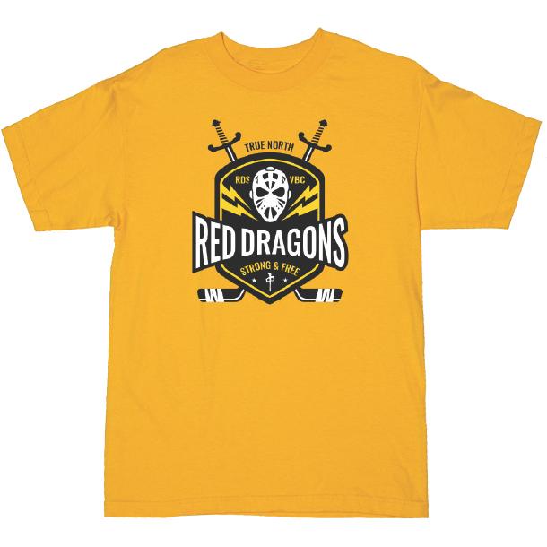RDS T-SHIRT TOP SHELF COLOUR GOLD – Aikenheads Skateboards Maple Road