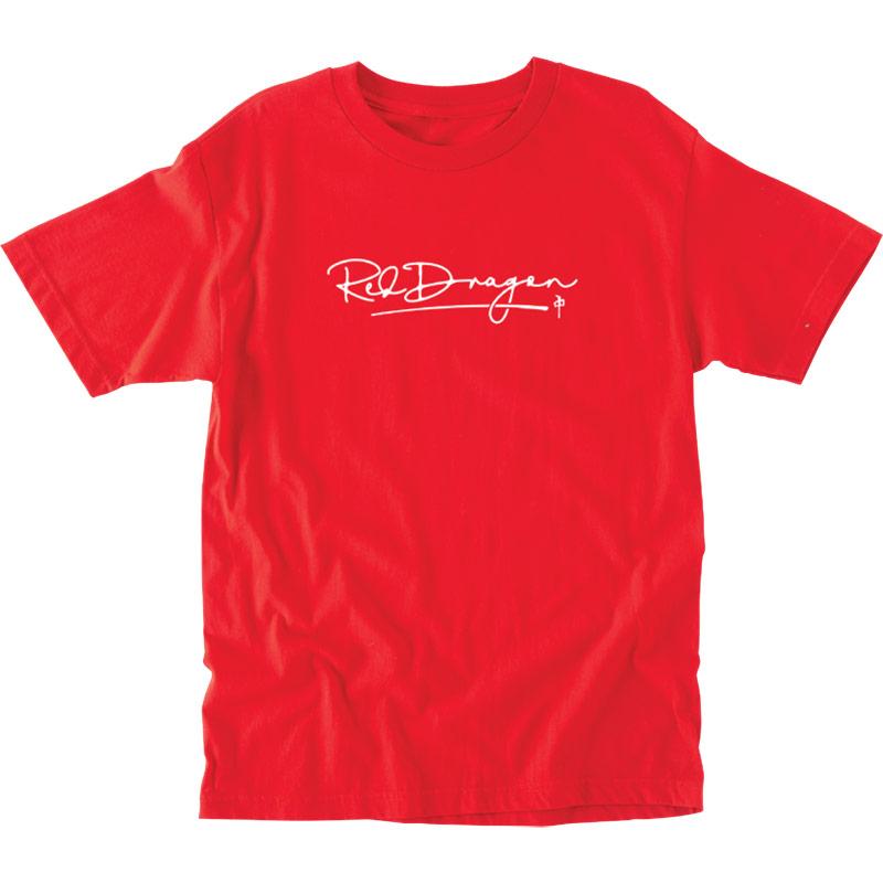 RDS T-SHIRT AUTOGRAPH RED – Aikenheads Skateboards Maple Road