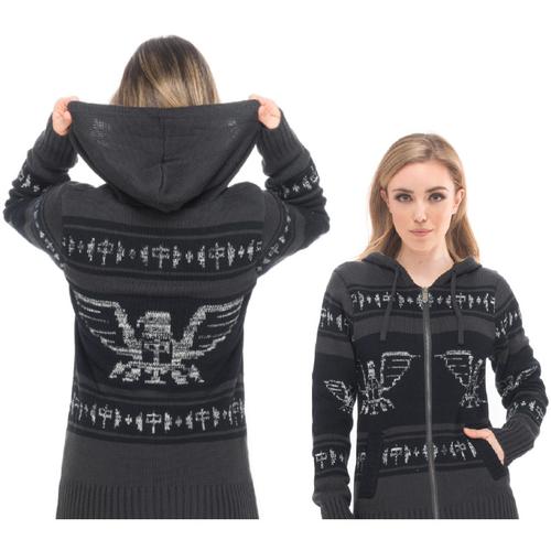 RDS WOMENS ZIP SWEATER HOODIE EAGLE HEART – Aikenheads Skateboards ...